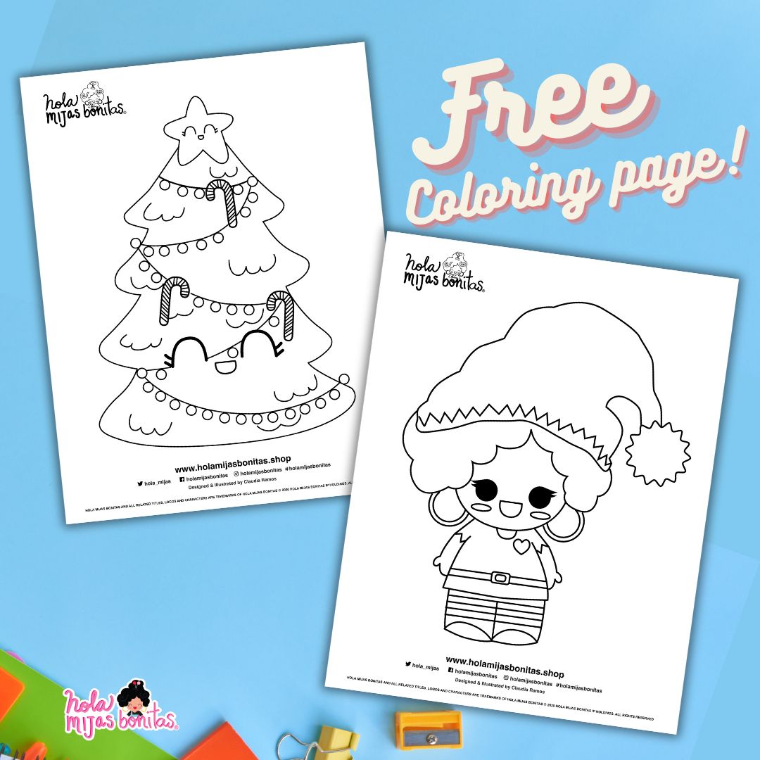 Free Holiday Coloring Page – Hola Mijas Bonitas