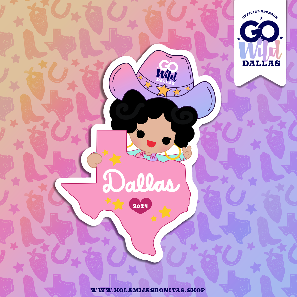 Go Wild "Dallas 2024" Die Cut Mijas-Claudia – Hola Mijas Bonitas