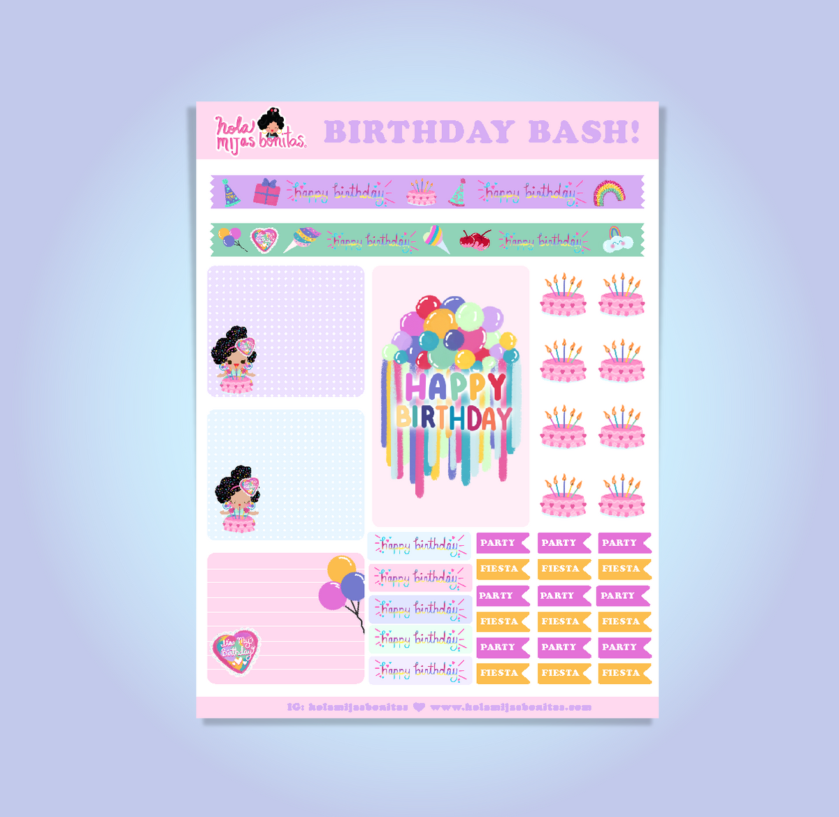 HMB BIRTHDAY REMINDER PLANNER STICKER – Hola Mijas Bonitas
