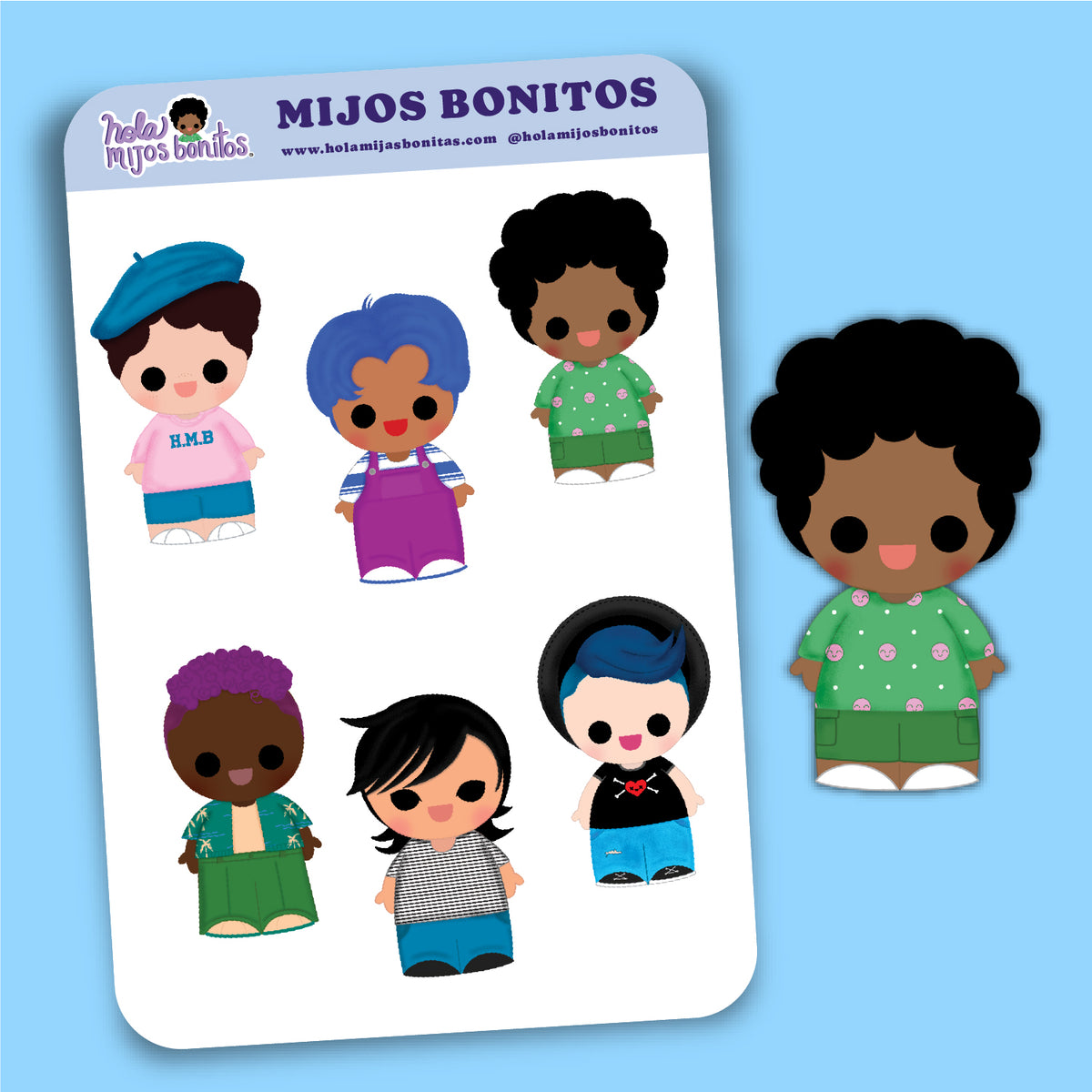 Hola Mijos Bonitos Big Sticker Sheet – Hola Mijas Bonitas