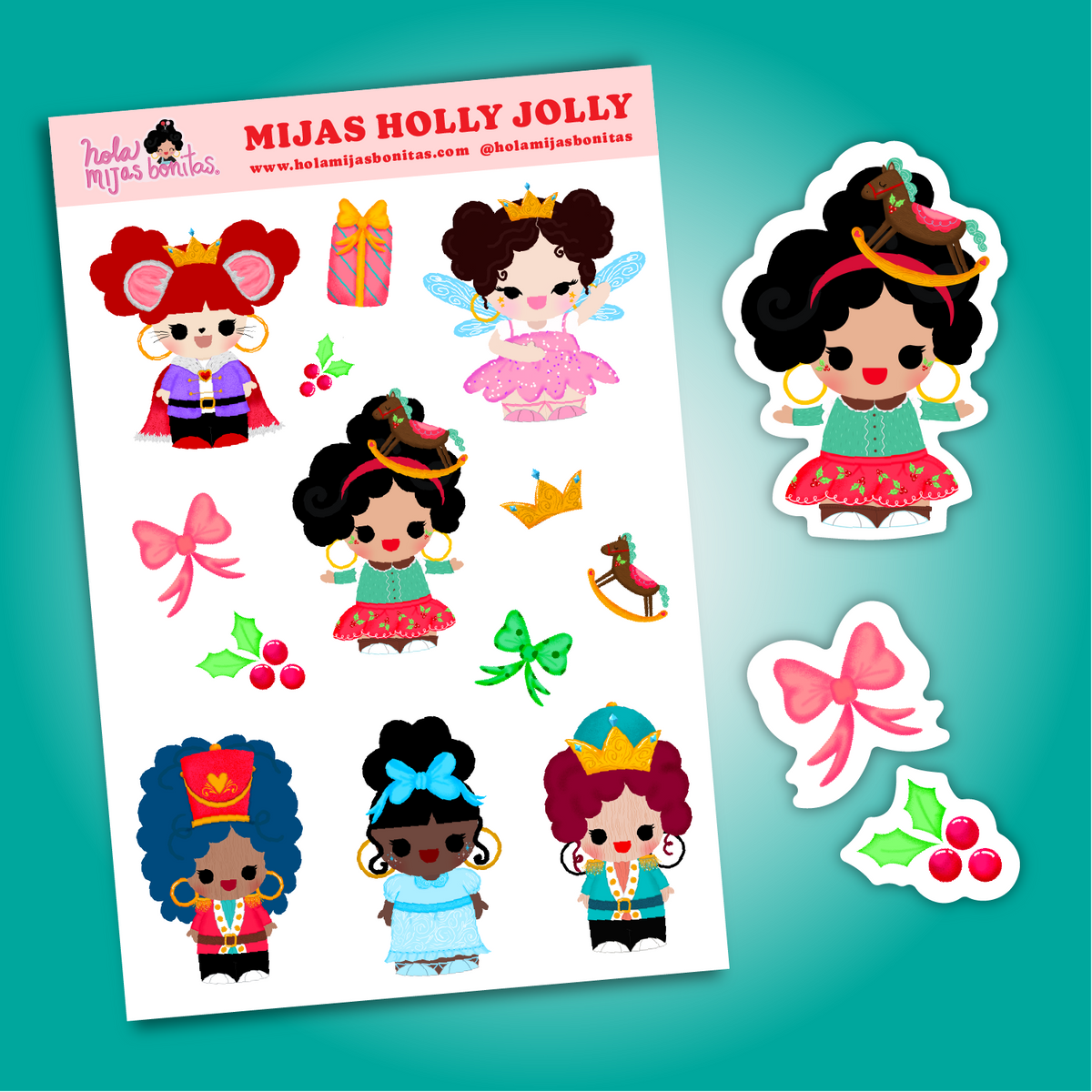 Hola Mijas Bonitas Holly Jolly (BIG_C3) Sticker Sheet